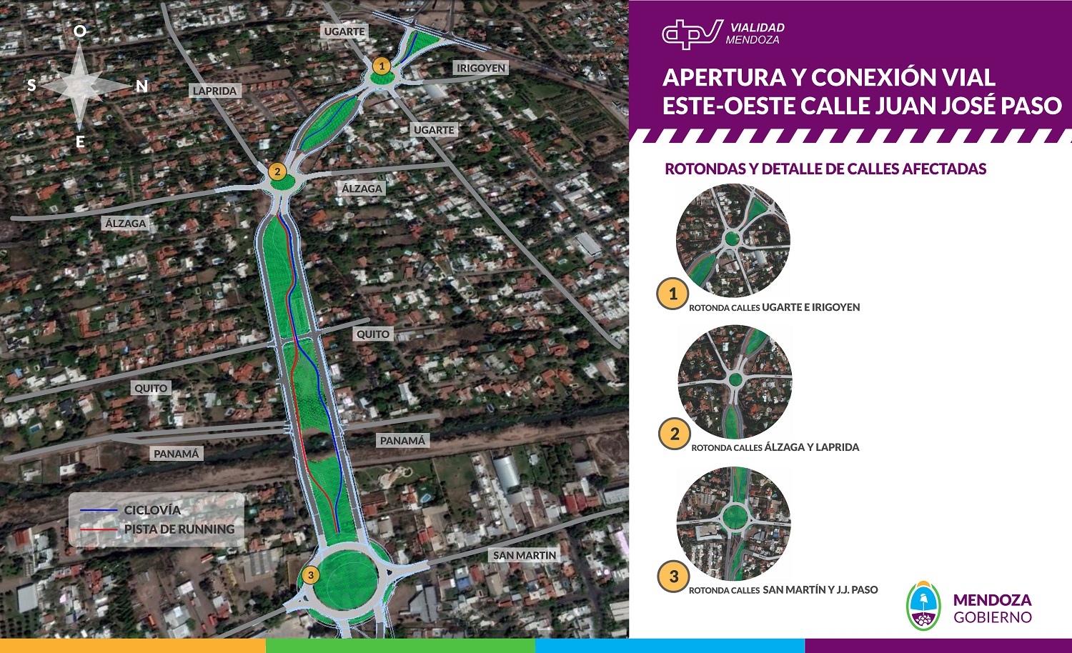 Inician la conexión de calle Juan José Paso con Panamericana - Mendoza Post