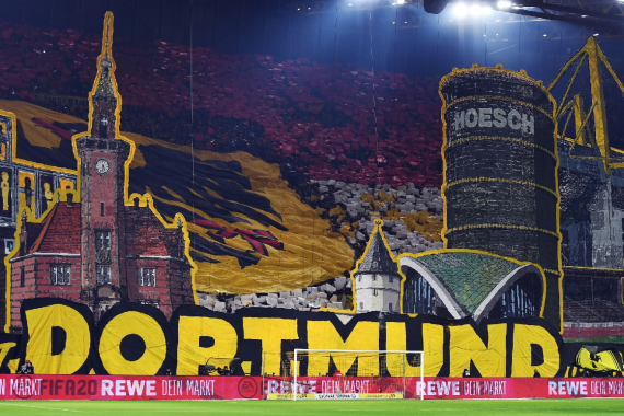 El impresionante mosaico que hicieron los hinchas de Borussia Dortmund ...