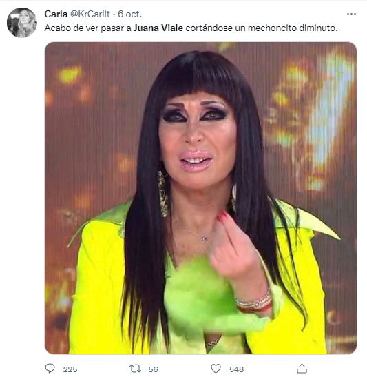 Juana Viale se volvió meme lego de subir un video donde se corta el ...