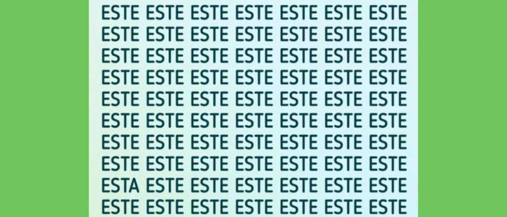 SOPA DE LETRAS: ¿podés encontrar la palabra "ESTA" en segundos ...