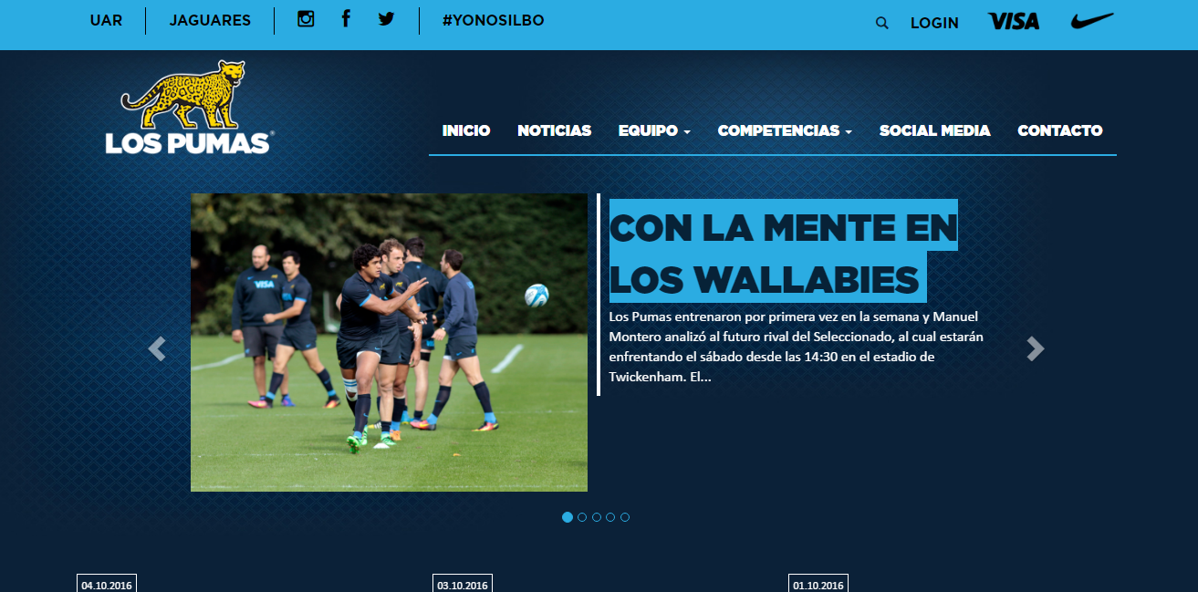 Bienvenidos a Internet: Los Pumas ya tienen su sitio web oficial ...